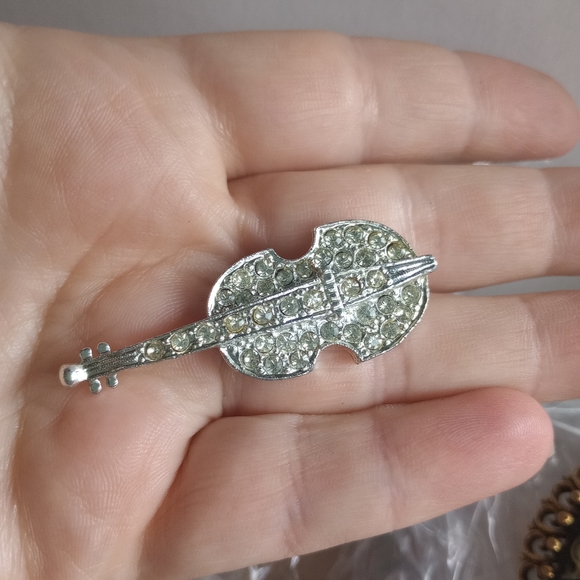 unknown | Jewelry | Vintage Silver Banjo Violin Cello Musical ...